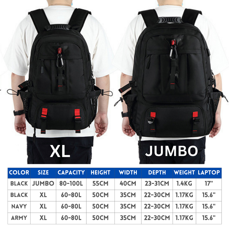 Urban Traveller Extra Large Backpack - XL Expandable with Laptop ...