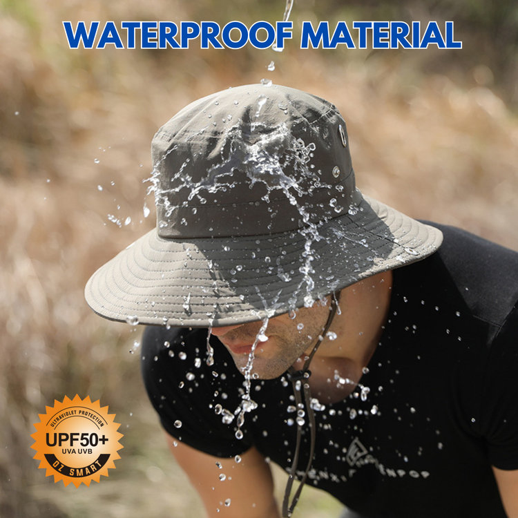 Traveller Wide Brim Bucket Sun Hat for Men and Women - Waterproof UPF50 ...