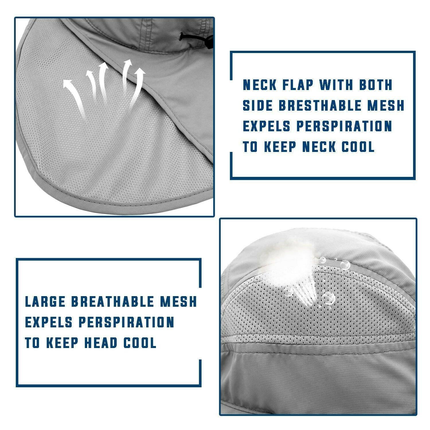 Legionnaires Work Sun Hat for Men and Women - UPF50 Nek Flap ...