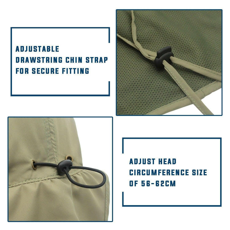 Legionnaires Work Sun Hat for Men and Women - UPF50 Nek Flap ...