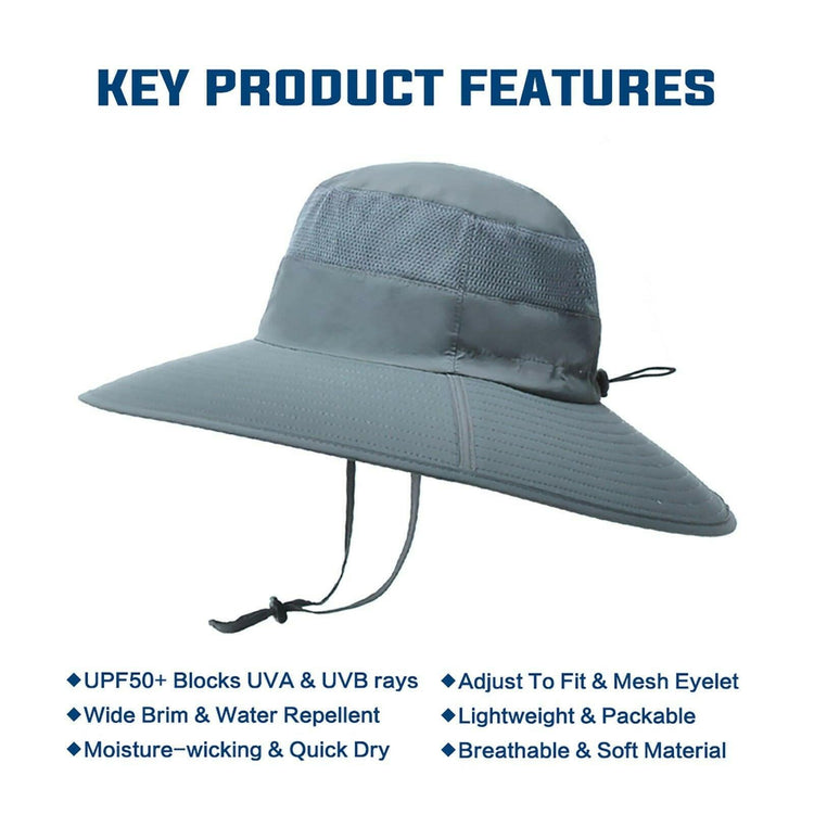 Wide Brim Farming Sun Hat with Face and Neck Shield - Waterproof UPF50 ...