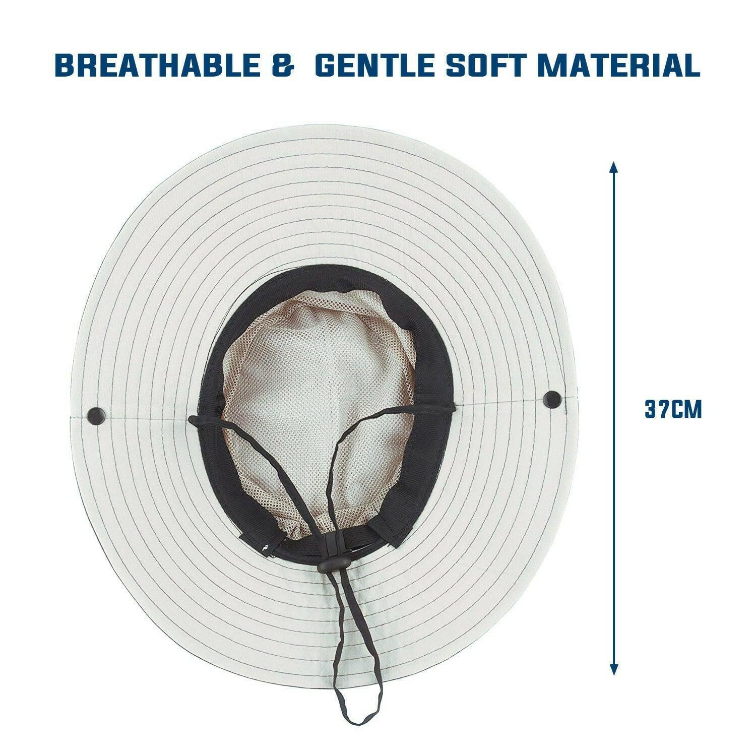 Women's Wide Brim Ponytail Hole Sun Hat - UPF50+ Material - Button-Up ...