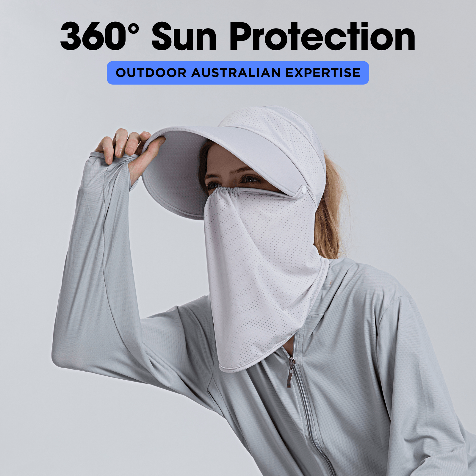 Wide Brim Visor Sun Hat for Women with Detachable Face Mask - UPF50 ...