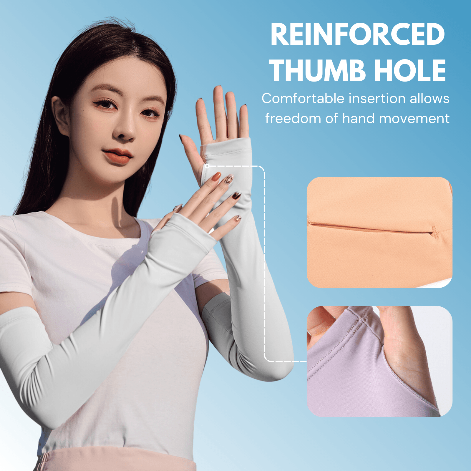 Women's Sun Protective Arm Compression Sleeves (2 pairs) - UPF50 Insect ...